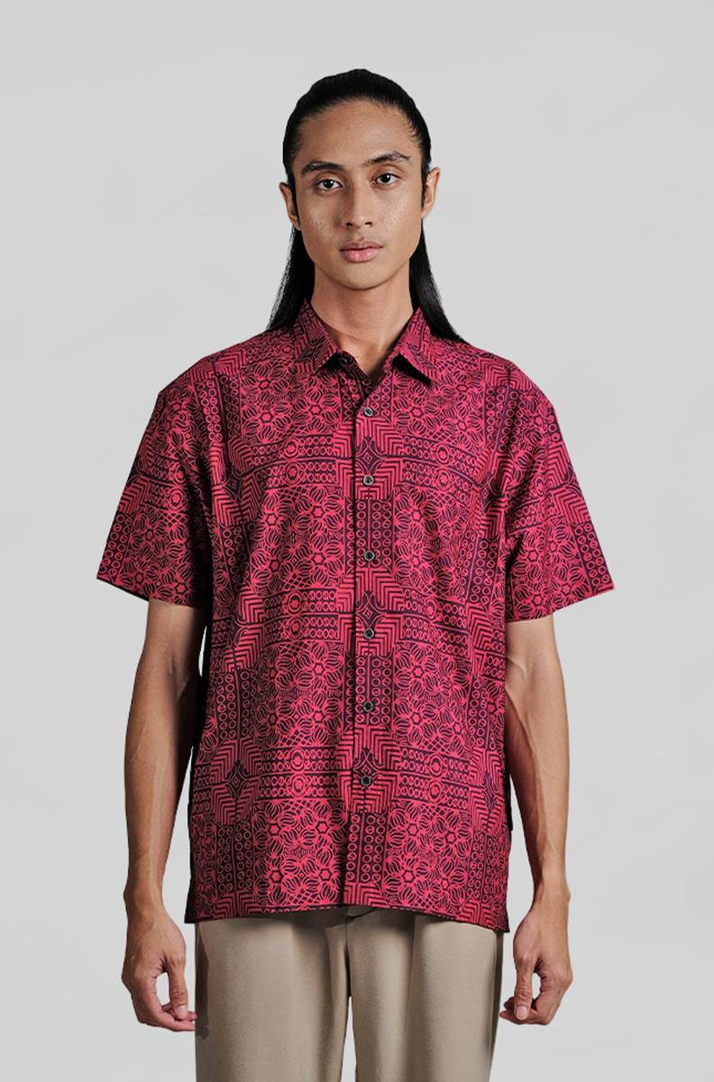 My Modern Fit Congkak in Hot Pink – Kapten Batik MY