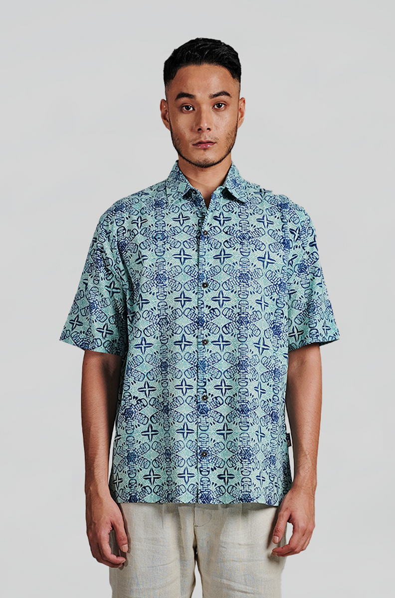 Maharaja Modern Fit Teng Teng in Aqua Green – Kapten Batik MY