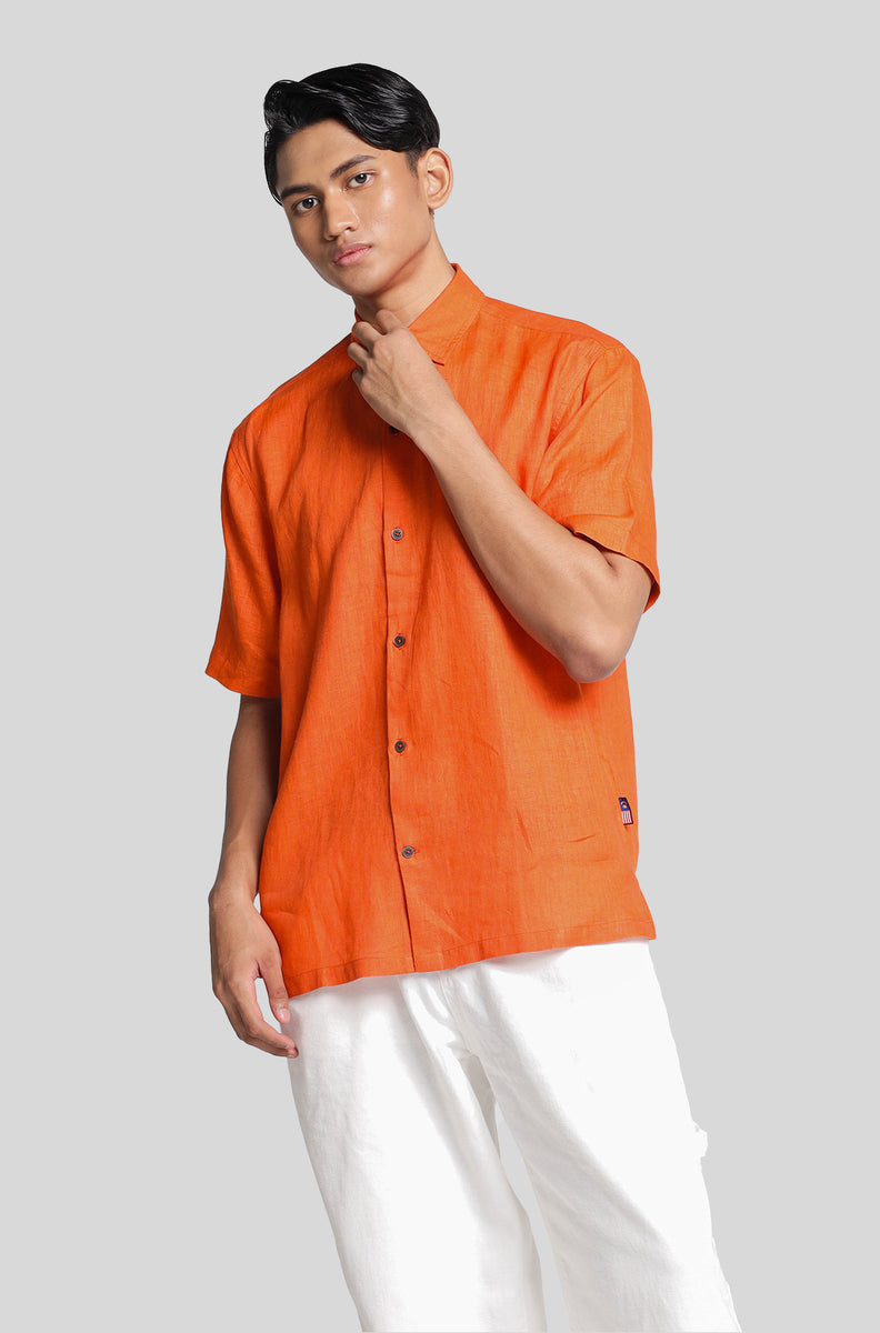 Maharaja Linen Plain Solar Firecracker – Kapten Batik MY