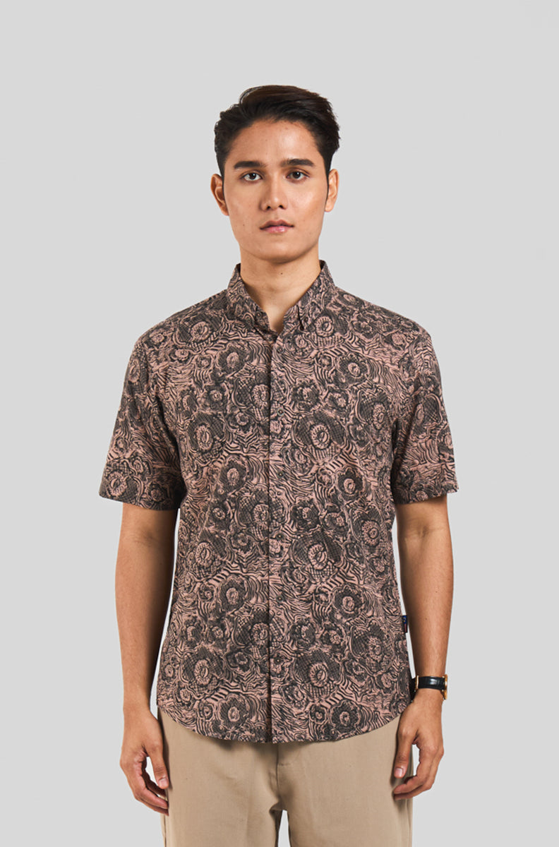 Maharaja Slim Fit Rafflesia in Lilac Ash – Kapten Batik MY