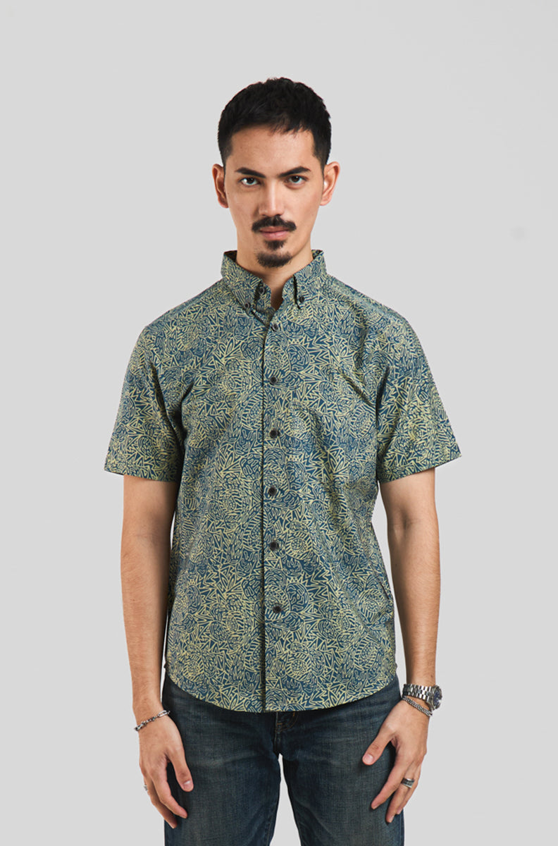 My Slim Fit Rafflesia in Midnight Yellow – Kapten Batik MY