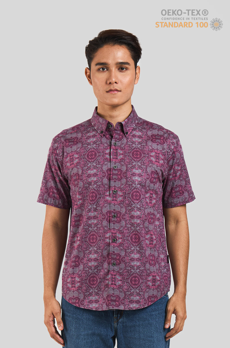 Nusantara Slim Fit Rafflesia Husk – Kapten Batik MY