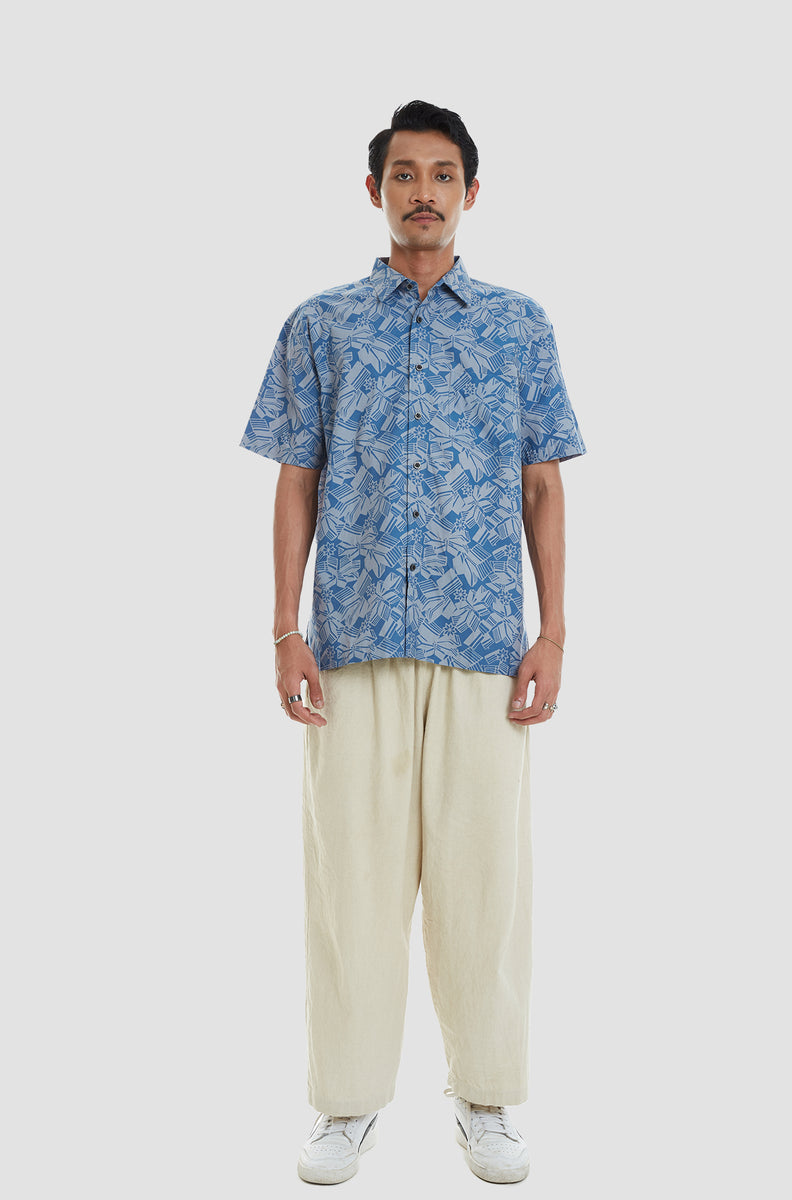 My Modern Fit Kuih Lapis - Ocean Blue – Kapten Batik MY